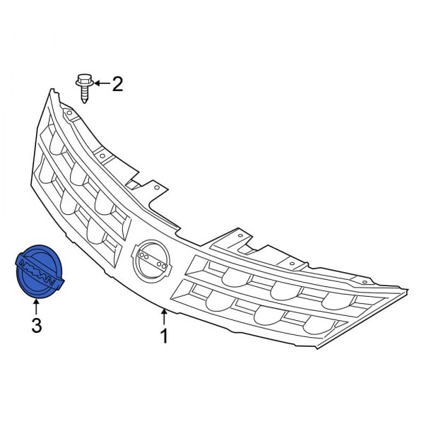 Nissan OE 62890CA000 - Front Grille Emblem