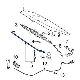 Nissan Murano Hood Weatherstripping Seals — CARiD.com