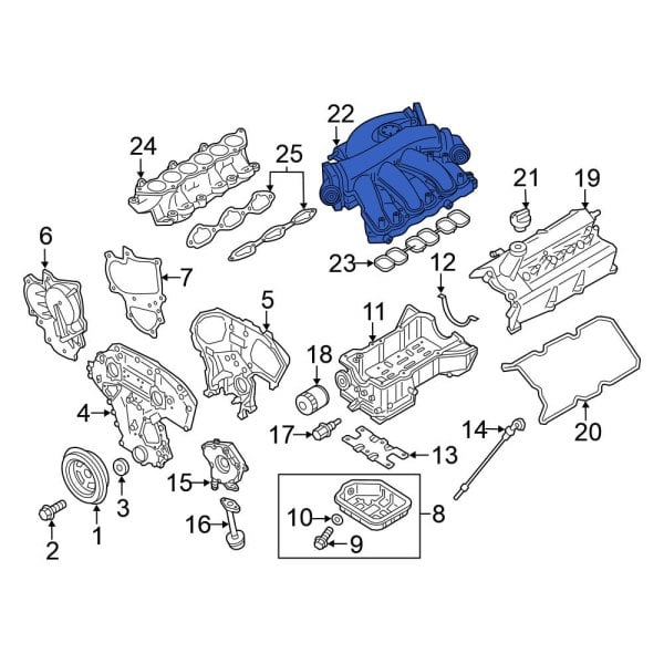 Nissan OE 14010JA10D - Upper Engine Intake Manifold