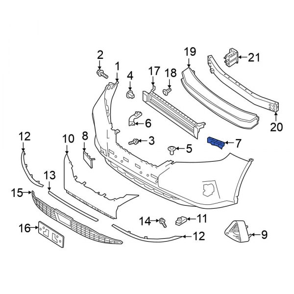 Nissan OE 622235AA0A - Front Left Bumper Cover Support Rail