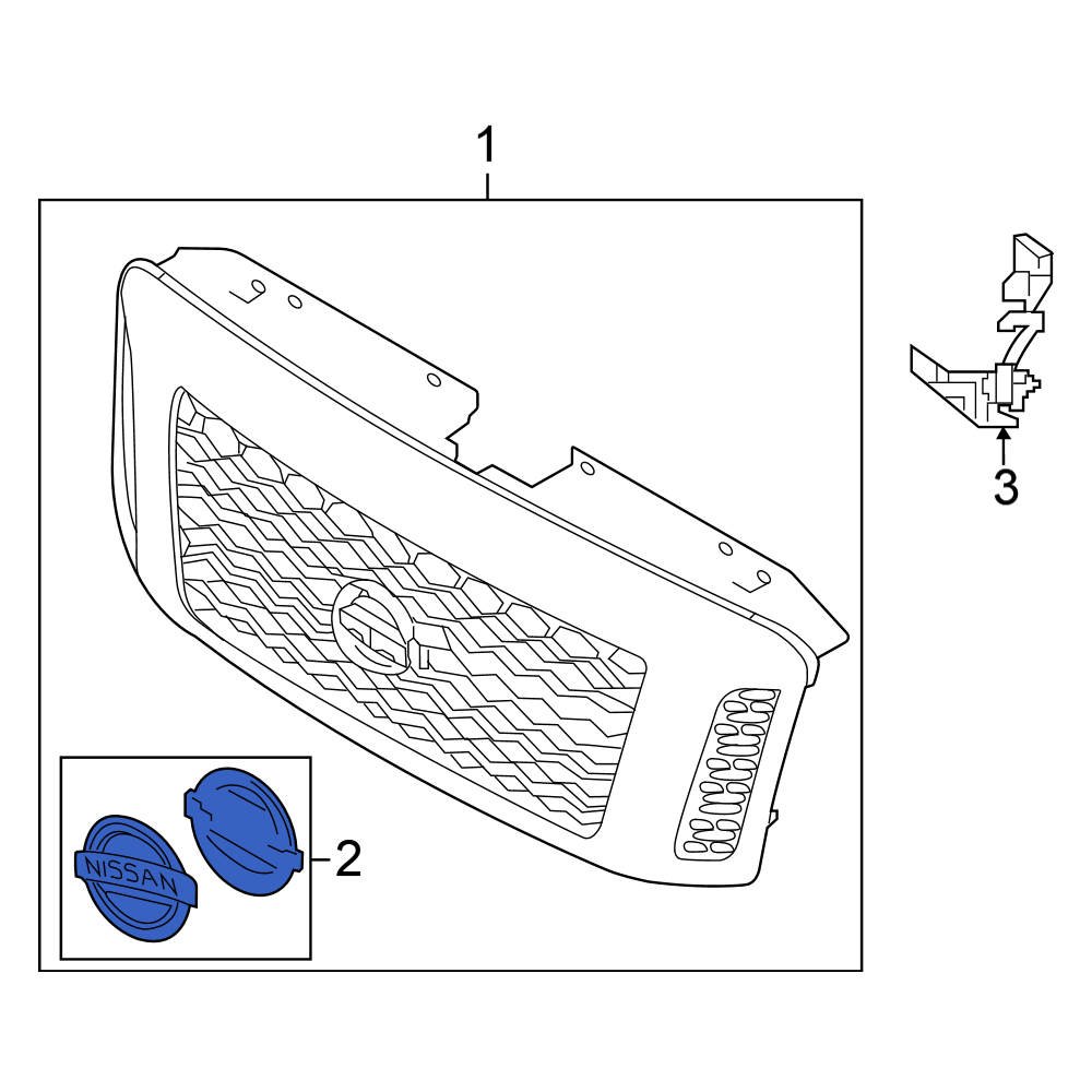Nissan OE 62382EZ00A - Front Grille Emblem