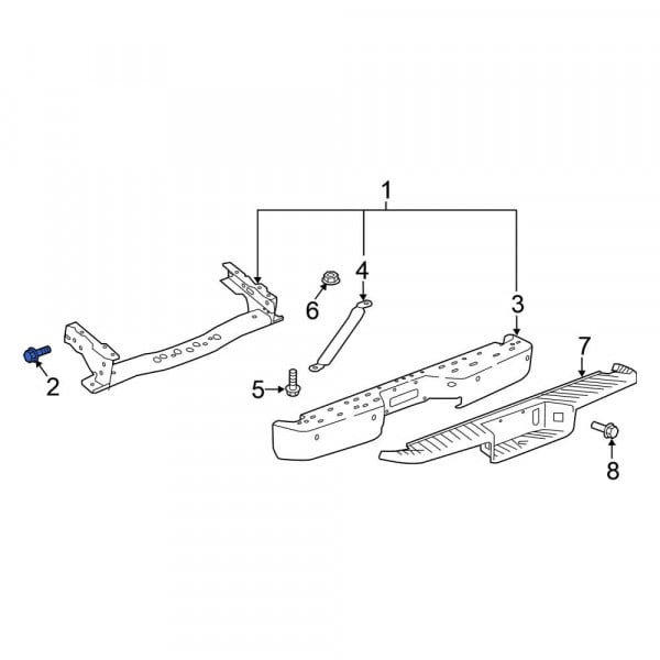 Nissan OE 081B72452A - Tow Hook Bolt