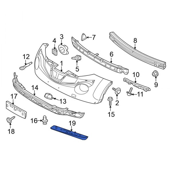 Nissan OE 960171KA0A - Front Left Radiator Support Air Deflector