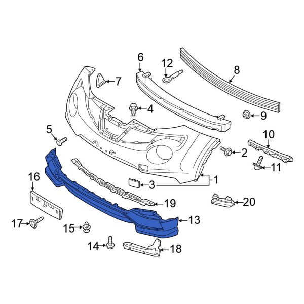 Nissan OE 620263YW0A - Front Lower Valance Panel