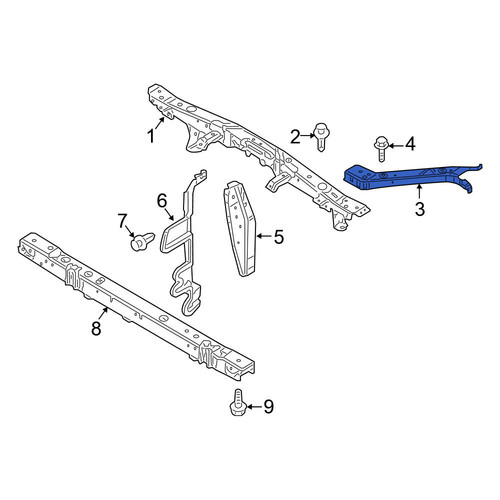 Nissan OE 625211KA0A - Front Left Radiator Support Tie Bar Extension