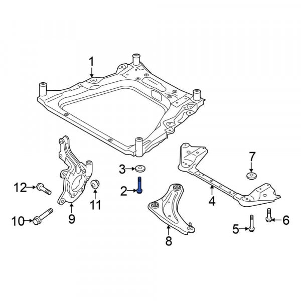Nissan OE 54459EN10B - Front Suspension Crossmember Bolt