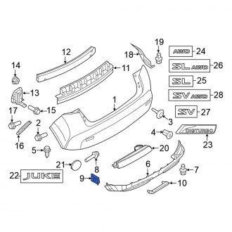 Nissan Kicks OEM Bumpers - Genuine Front & Rear Bumpers | CARiD