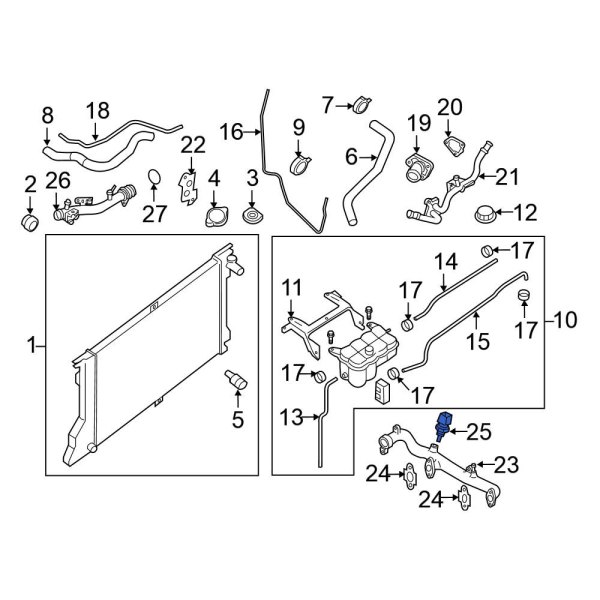 Nissan OE 226307Y000 - Engine Coolant Temperature Sensor