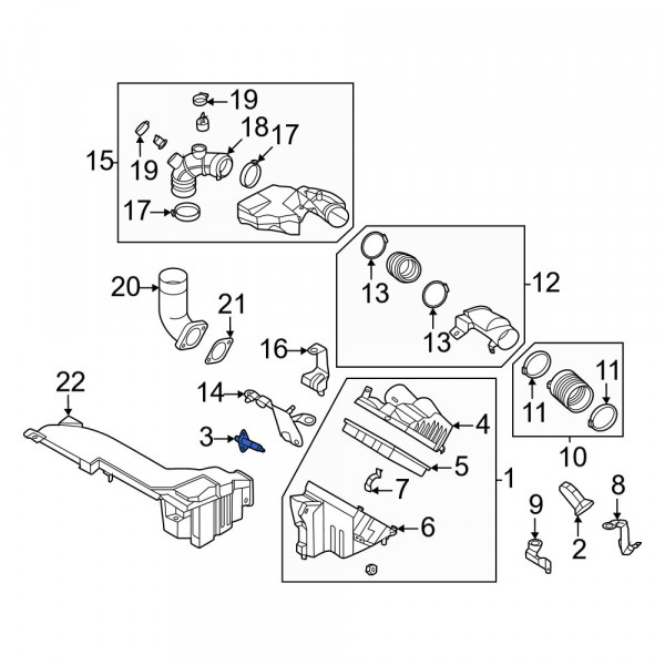 Nissan OE 226806CA0B - Mass Air Flow Sensor