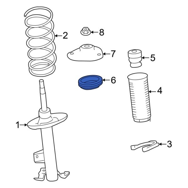 Nissan OE 540354BA0A - Front Lower Coil Spring Insulator