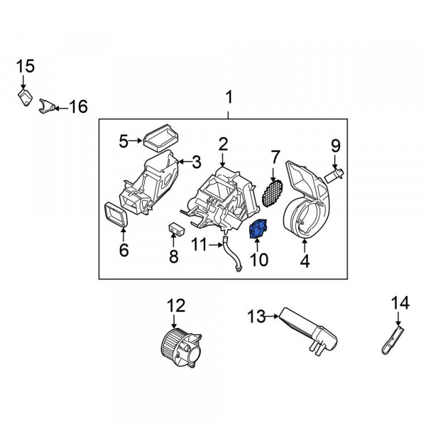 Nissan OE 27743ZH00A - Rear HVAC Air Inlet Door Actuator