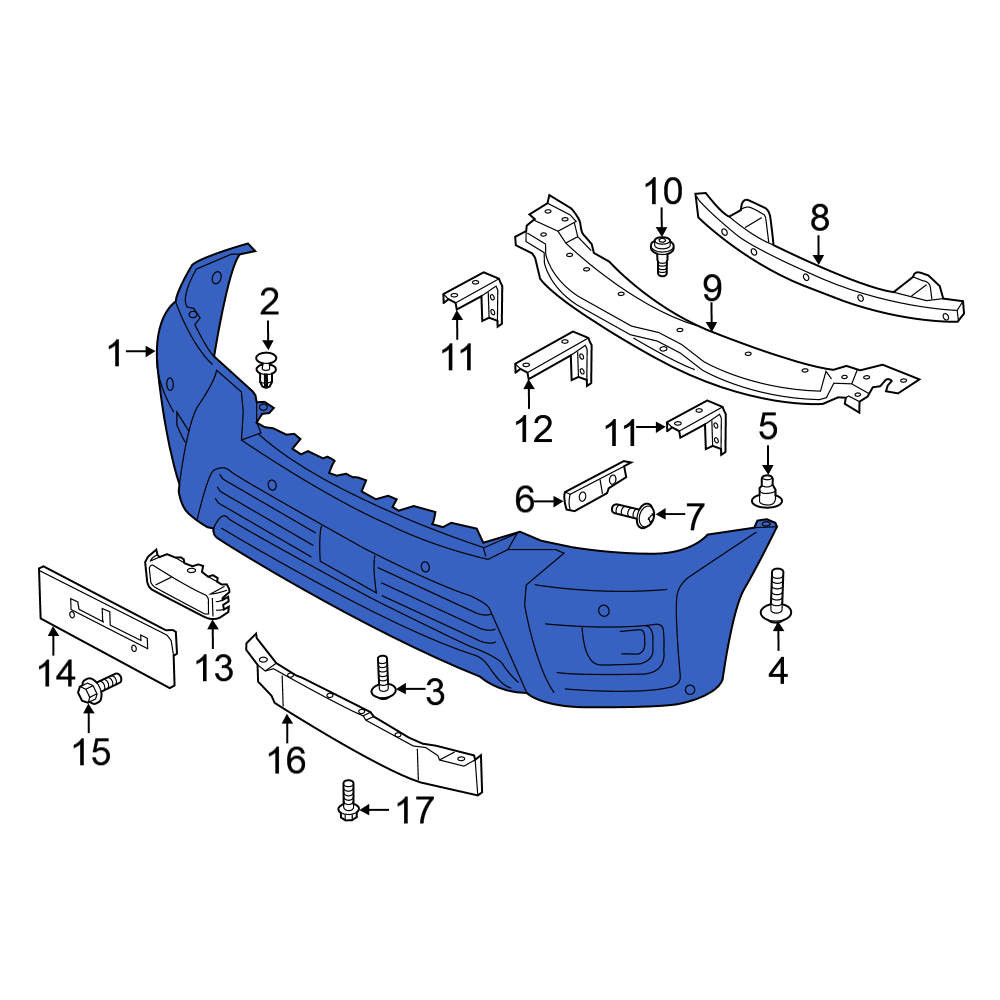 Nissan OE 620225ZW0H - Front Bumper Cover
