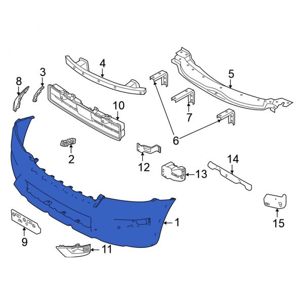 Nissan OE 620226JL0H - Front Bumper Cover