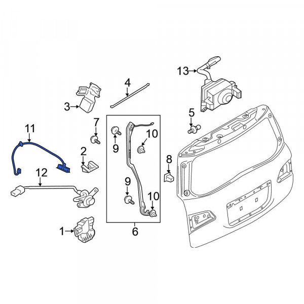 Nissan OE 251401AA0B - Rear Liftgate Latch Release Switch