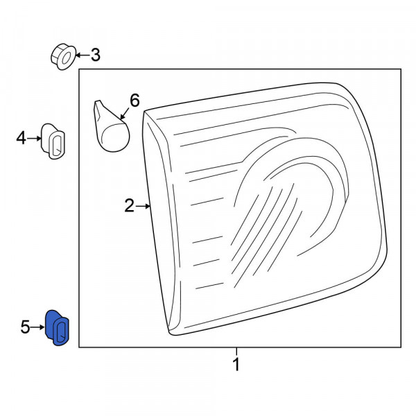 Nissan OE 265572U001 - Lower Tail Light Grommet