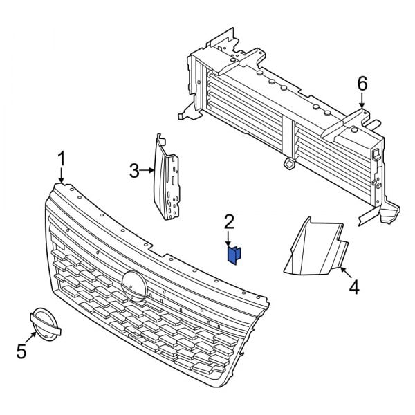 Nissan OE 62319AU000 - Grille Grommet