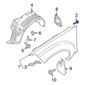 Nissan Frontier Header Panel Brackets & Hardware — CARiD.com