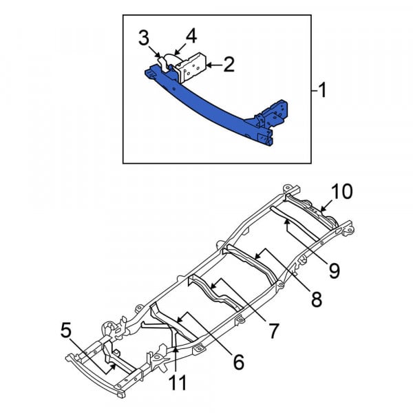 Nissan OE 992159BT0A - Frame Crossmember