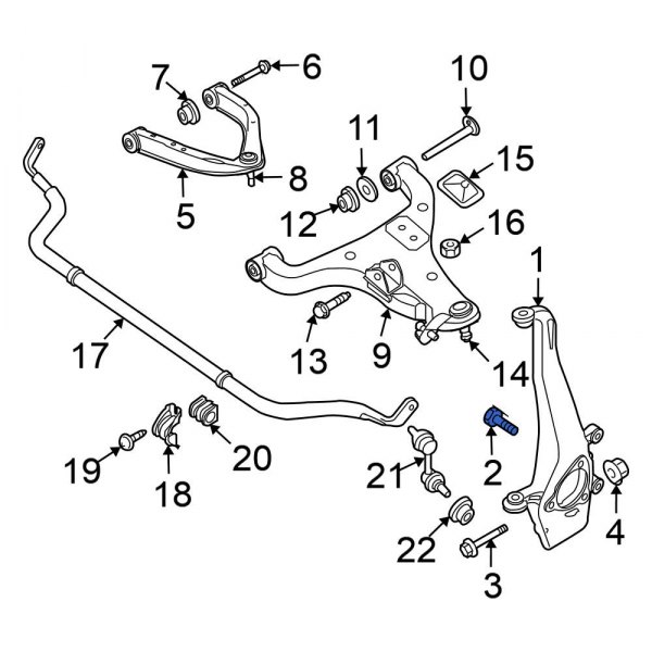 Nissan OE 081B42355M - Steering Knuckle Bolt