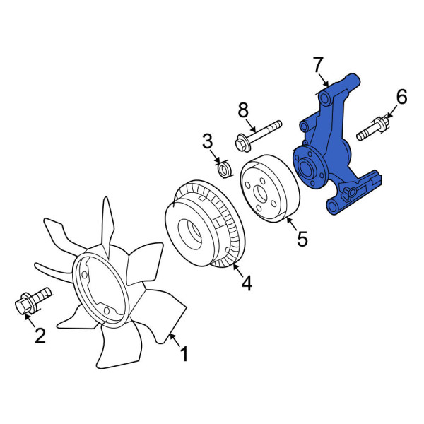 Nissan OE 21046EA200 - Engine Cooling Fan Pulley Bracket