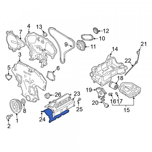 Nissan OE 13270EA20C - Right Engine Valve Cover Gasket