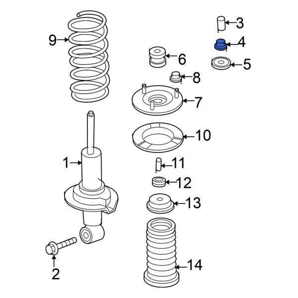Nissan OE 089183401A - Suspension Strut Mount Nut
