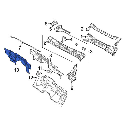 Nissan OE 67810EA000 - Front Engine Compartment Insulation