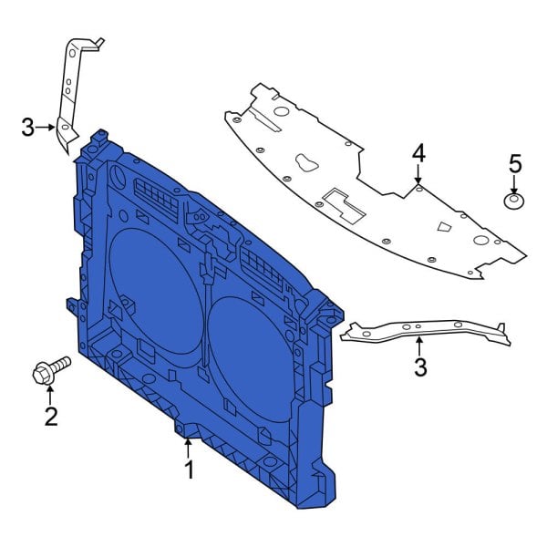Nissan OE 625003JA0B - Front Radiator Support Panel