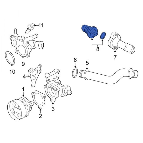 Nissan OE 21200EA000 - Engine Coolant Thermostat