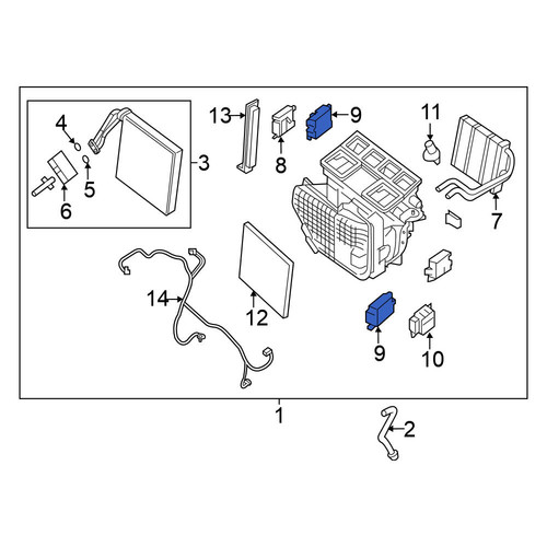 Nissan OE 277323JC2A - Front Right HVAC Air Inlet Door Actuator