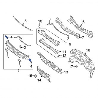 Nissan Pathfinder Cowl Panels & Parts - Vent Grills | CARiD