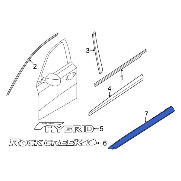 Nissan OE 808779PB0A - Front Left Rocker Panel Guard