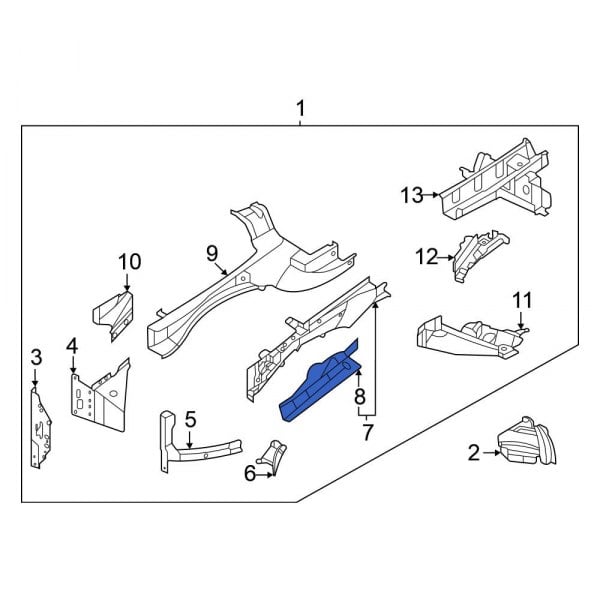 Nissan OE F41316SAMA - Front Left Fender Apron Extension