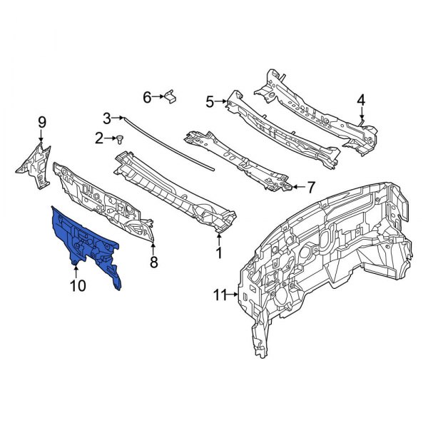 Nissan OE 678106SA0A - Front Engine Compartment Insulation