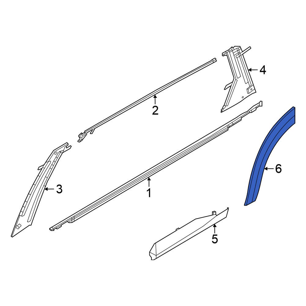 Nissan OE 788606TA0A - Rear Right Wheel Arch Molding