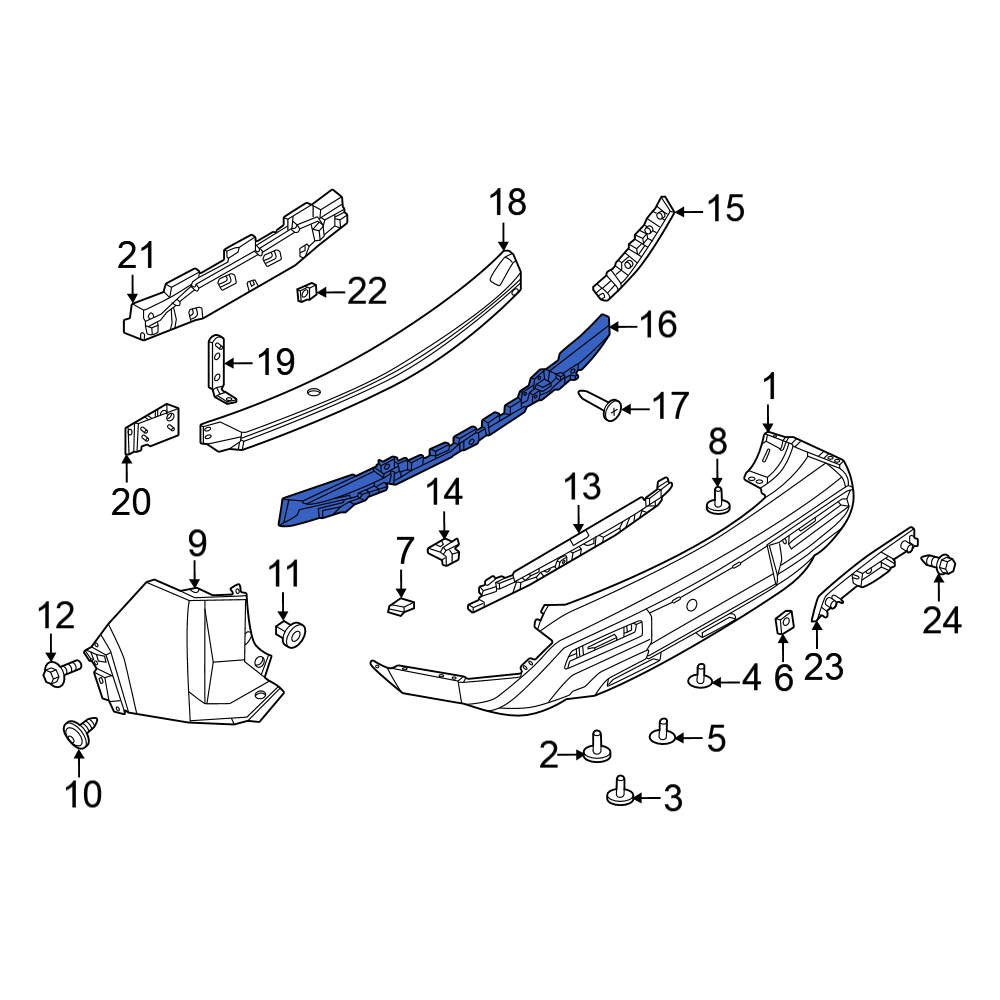 Nissan OE 850A26TA1A - Rear Lower Bumper Impact Absorber
