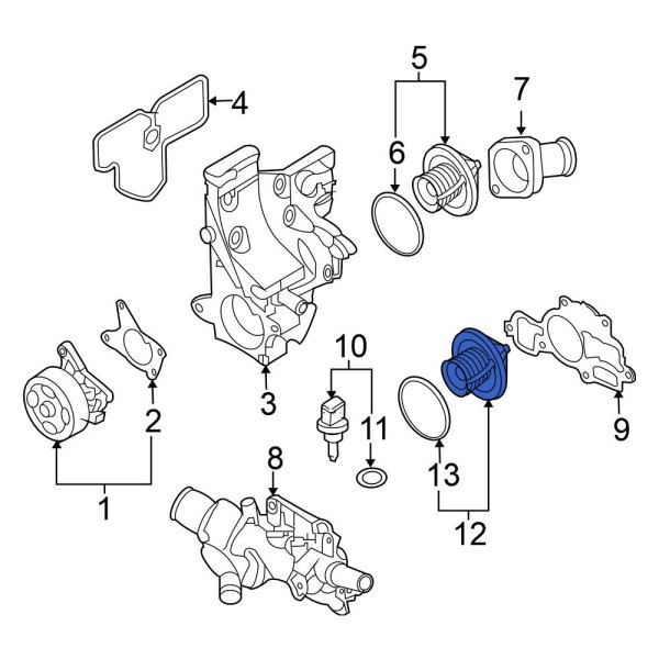 Nissan OE 212303RC0A - Engine Coolant Thermostat