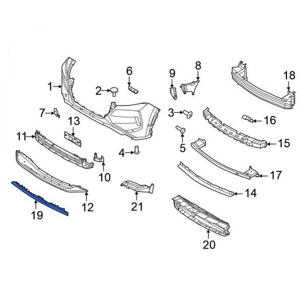 Nissan OE 620846RA0D - Front Lower Bumper Trim