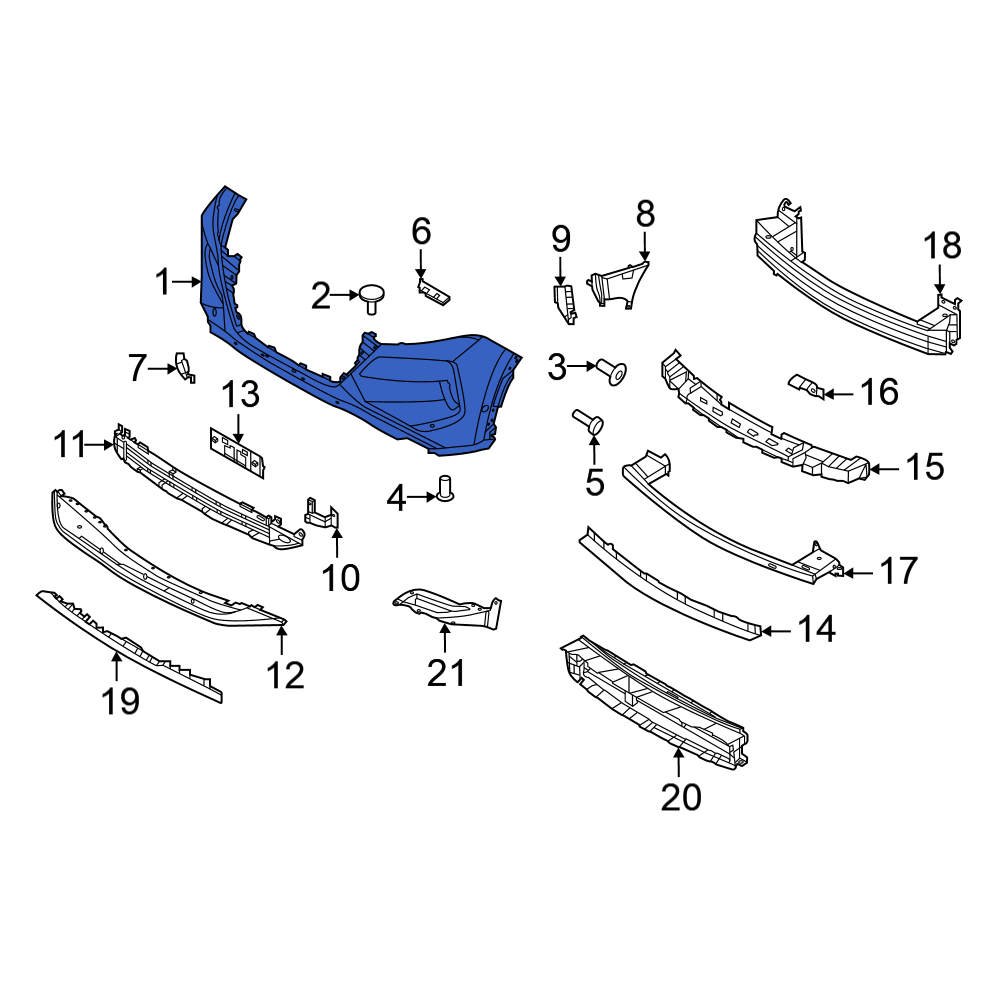 Nissan OE 620226RR0H - Front Bumper Cover