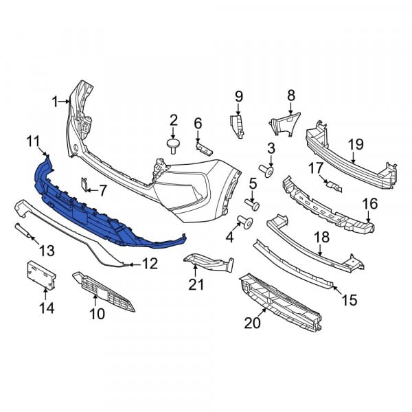 Nissan OE 620264MT0A - Front Lower Bumper Cover
