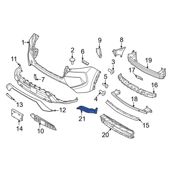 Nissan OE 638456RR0A - Front Left Spoiler