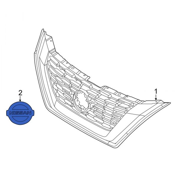 Nissan OE 628904MT0A - Front Grille Emblem