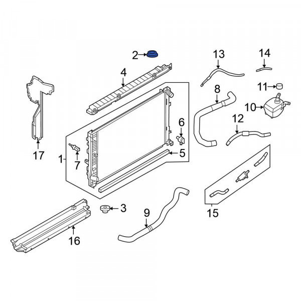 Nissan OE 21506AX300 - Upper Radiator Insulator