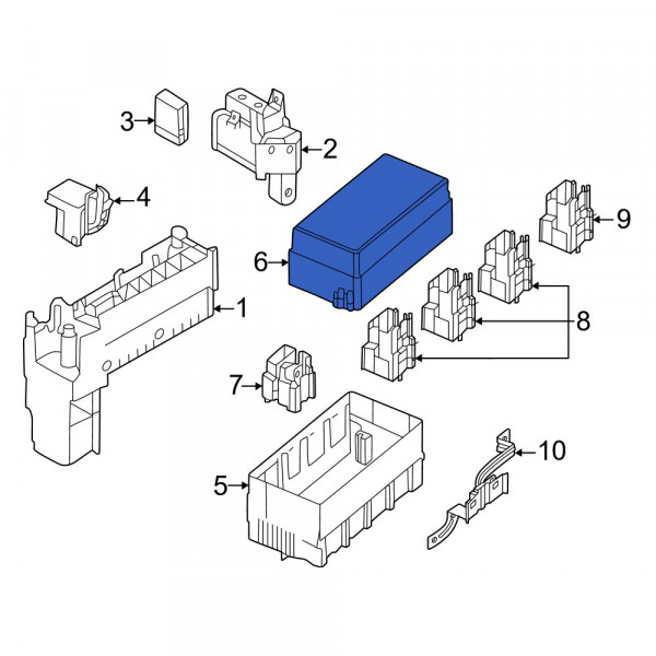 Nissan OE 243826RA1B - Upper Fuse Box Cover