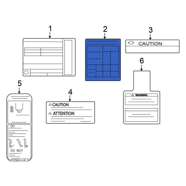 Nissan OE 27090C951B - A/C System Information Label