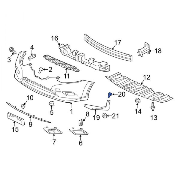 Nissan OE 01454N5071 - Spoiler Screw