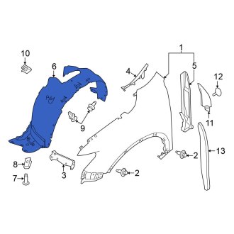 Nissan Rogue Inner Fenders - Wells, Liners, Shields | CARiD