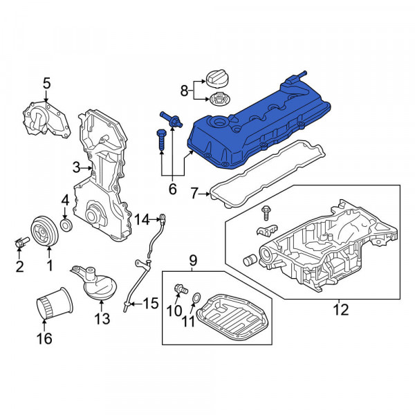 Nissan OE 132644JM0A - Engine Valve Cover