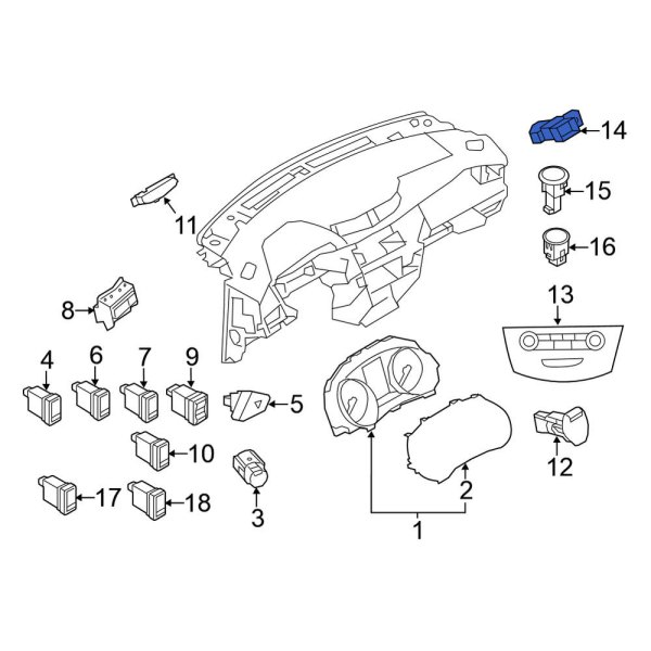 Nissan OE 277203AA0A - Cabin Air Temperature Sensor