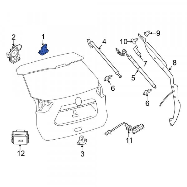 Nissan OE 905024CL0A - Rear Liftgate Latch